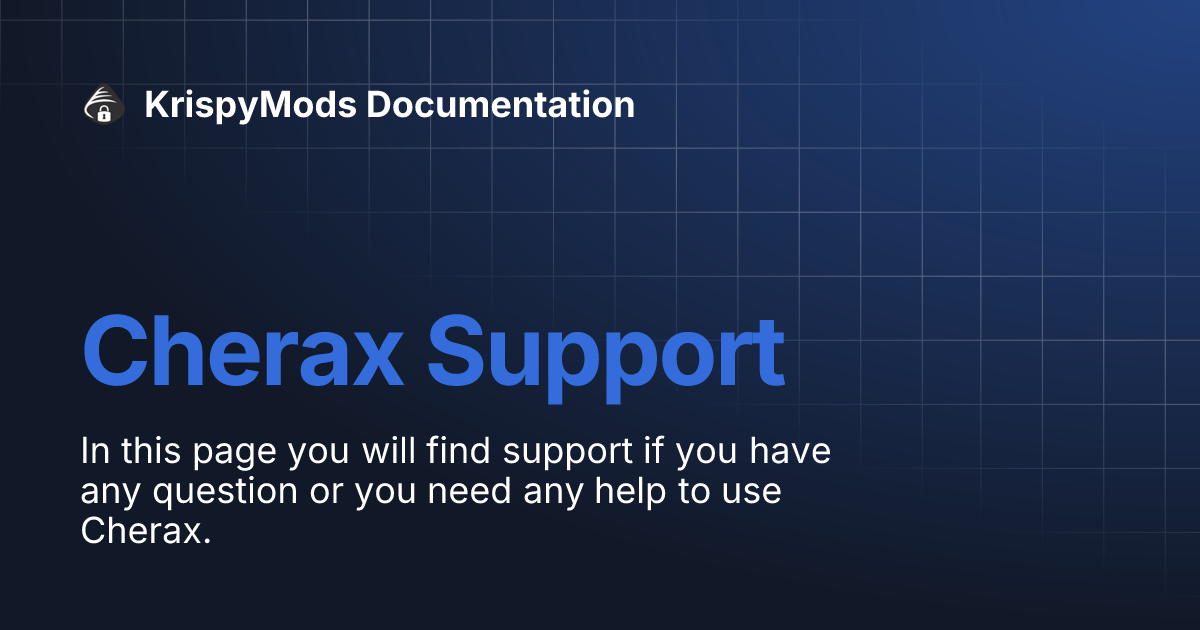 Cherax Support | KrispyMods Documentation